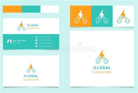Illegal Logo Design With Editable Slogan Branding Book And Business Card Template Stock Vector