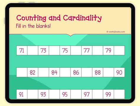 counting and cardinality c worksheet k cc a 2 workybooks