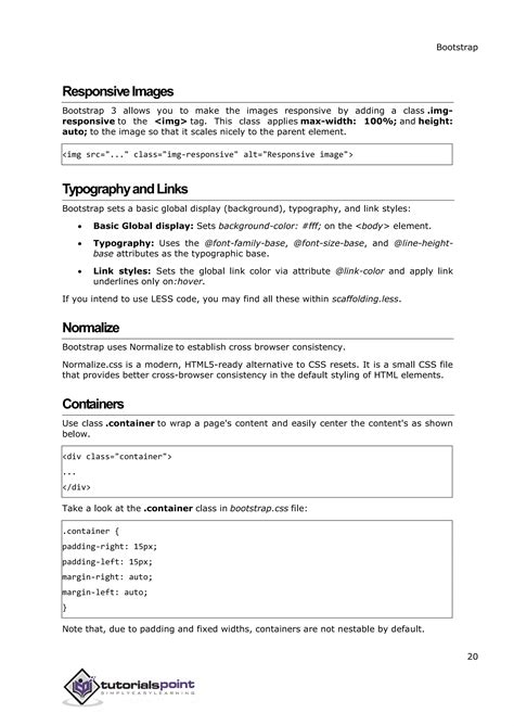 Bootstrap Tutorial Pdf