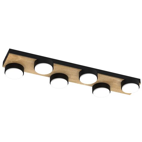 Envostar Laurent Plafón Con Madera 6 Luces Lampara Es