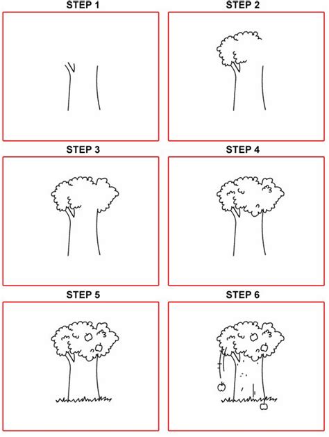 How To Draw A Tree Step By Step Image Guides How To Draw A Tree Step By Step Image Guides