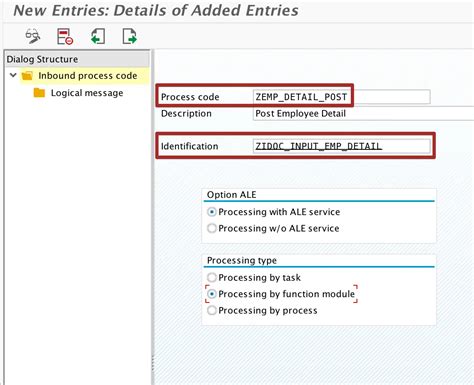 Configure Inbound Idoc Process Code We42 Sap Integration Hub