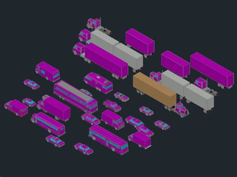 Vehicle Blocks In 3ds Cad Download 2 52 Mb Bibliocad