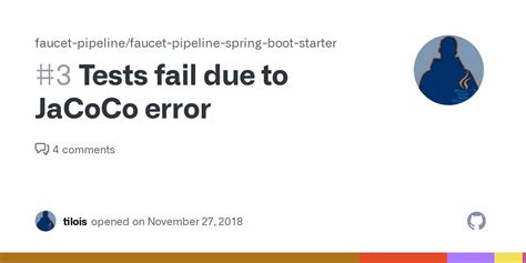 tests fail due to jacoco error · issue 3 · faucet pipeline faucet