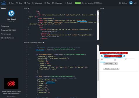 Javascript Google Charts Google Visualization ArraytoDataTable Not Recognizing A Numeric
