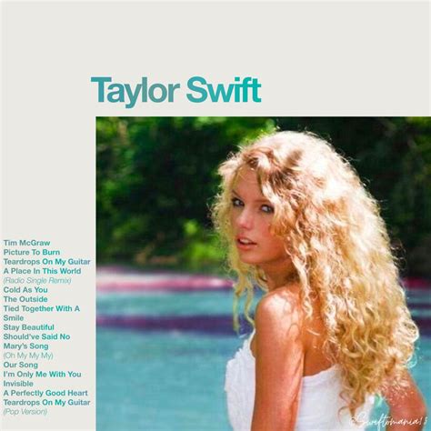 Debut Taylor Swift Remade Album Taylor Swift Album Cover Taylor