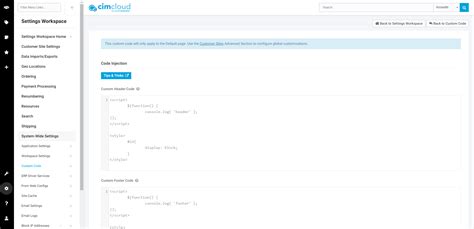 Custom Code Overview CIMcloud Help Center