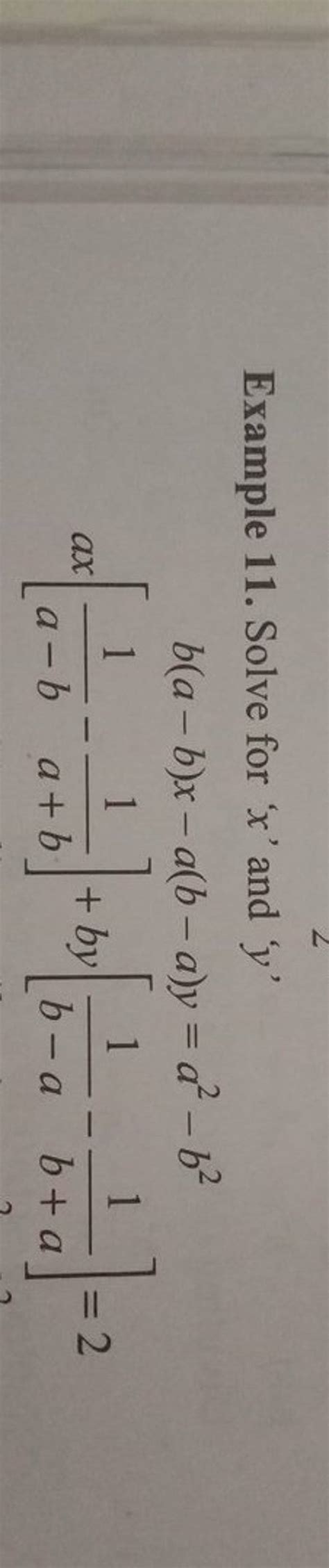 Example 11 Solve For X And Y Begin Array C Ba B X Ab A