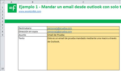 enviar emails desde excel usando vba