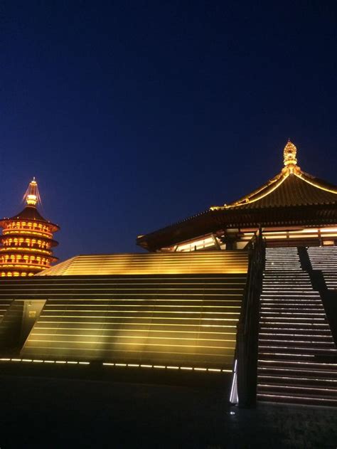 美丽的洛阳天堂明堂夜景图 每日头条