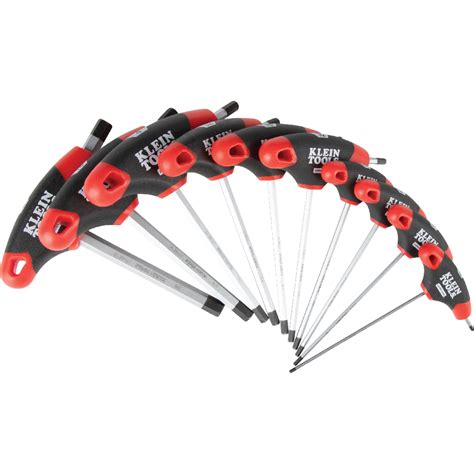 Hex Key Set Sae T Handle 10 2 Cm With Stand 10 Piece Jth410e