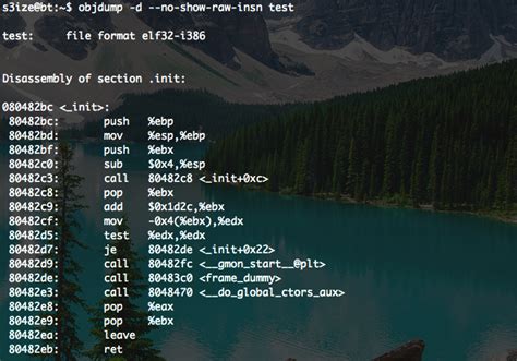 Tip Linux Objdump 2 오브젝트 파일 역어셈블