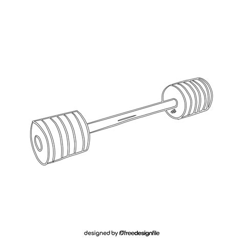 Fixed Barbell Black And White Clipart Free Download