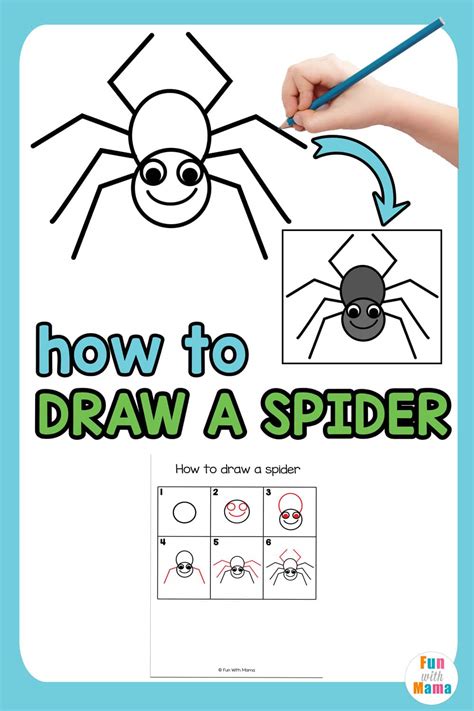 How To Draw A Spider Fun With Mama