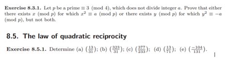 solved exercise 8 3 1 let p be a prime 3 mod 4 which