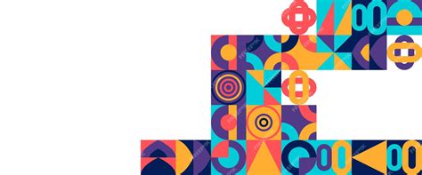 Premium Vector Abstract Geometric Pattern Design In Retro Style