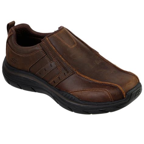 Skechers Mens Expected 20 Wildon Brown Slip On Dress Shoes By