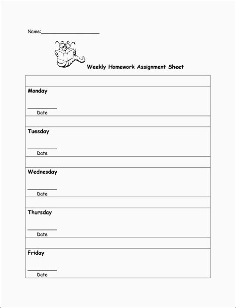 Assignment Schedule Template Pdf Pdf Template