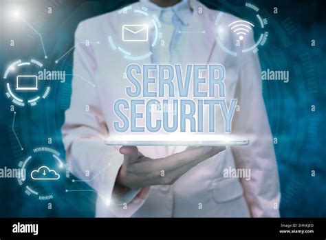 Sign Displaying Server Security Business Overview Web Server That