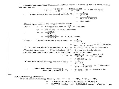 MACHINING TIME CALCULATION PPTX