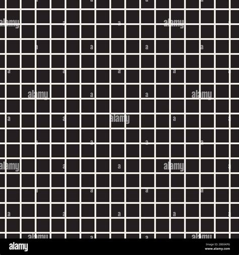 Abstract Mosaic Grid Mesh Background With Square Shapes Black And White Design Element
