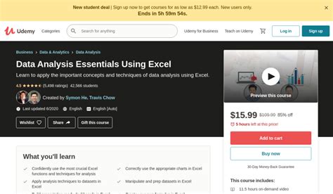9 Best Data Analysis Courses Classes And Tutorials Online With