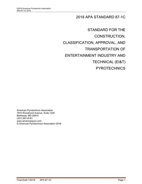 Apa 87 1c Standard For The Construction Classification Docslib