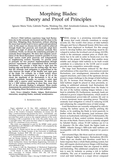 Pdf Morphing Blades Theory And Proof Of Principles
