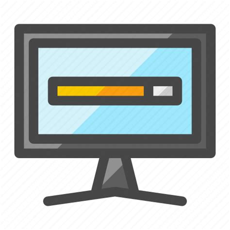 Screen Monitor Booting Boot Loading Progress Icon Download On Iconfinder