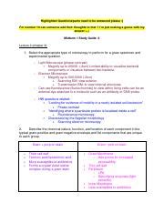 Midterm 1 Study Guide Highlighted Questions Parts Need To Be Answered Please For Number 10