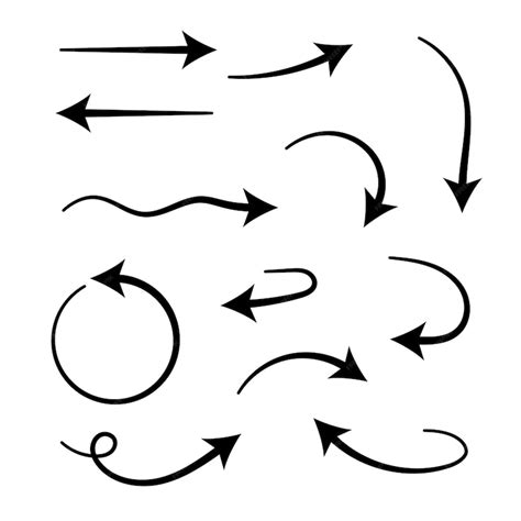 Premium Vector Thin Arrows Big Set