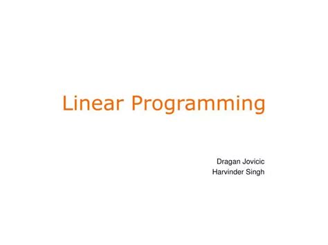 Ppt Linear Programming Powerpoint Presentation Free Download Id
