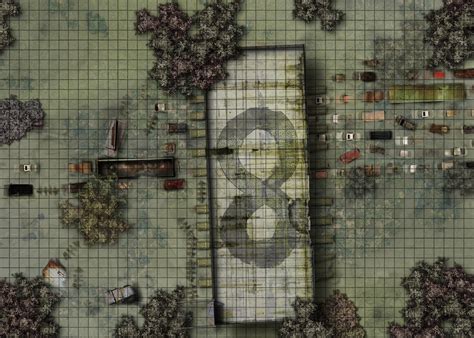 Post Apocalyptic Flooded Toll Battlemap Fallout D20 Dnd Rpg Map