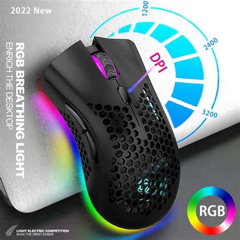 BM 충전식 USB G 무선 RGB 라이트 벌집 게임 마우스 데스크탑 PC 컴퓨터 노트북 노트북 마우스 마우스 귀여운 게이머 AliExpress
