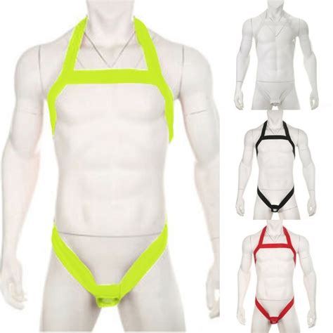 Mens Bondage Harness Thongs Set Body Chest Costume G String Jockstrap