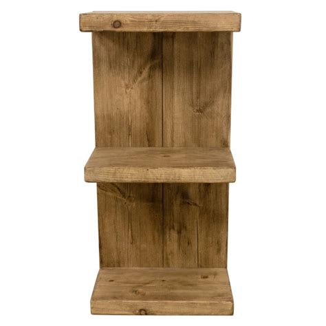 Freestanding Wooden Shelf Unit Reclaimed Timber Style Pipe Dream