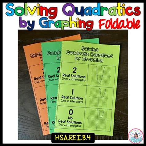 Solving Quadratic Equations By Graphing Foldable By Adventures In Math