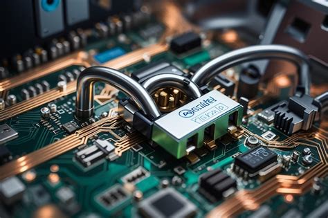 Premium Ai Image Secure Connection Or Cybersecurity Service Concept Of Compute Motherboard