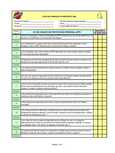 Check List Epp Pdf