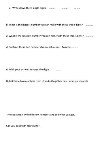 Maths Investigation Teaching Resources