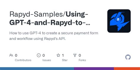 Github Rapyd Samplesusing Gpt 4 And Rapyd To Create A Payment