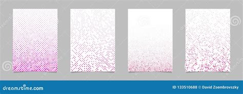 Dot Pattern Brochure Design Set Vector Stationery Background