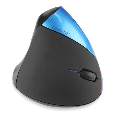 G D Smith Wireless Vertical Gaming Mouse Multifunction Key Computer Usb Mouse Blue Black Manaa