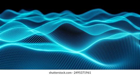 Dynamic Particles Sound Wave Flowing Over Stock Illustration 2495371869 Shutterstock