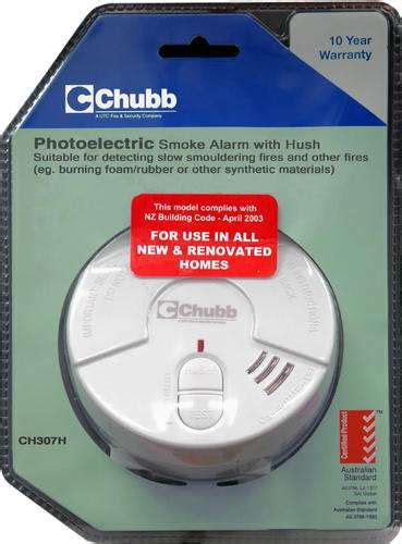 Chubb Photoelectric Smoke Alarm With Hush DISCONTINUED Safety St