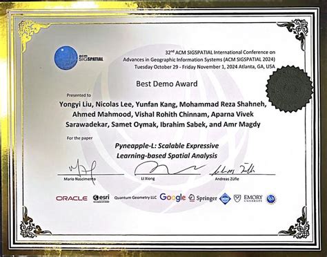 vishal rohith chinnam on linkedin acmsigspatial spatialdatascience