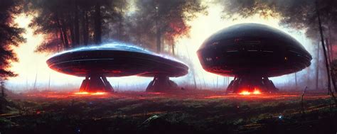 A Giant Megastructure Spaceship Wrecked And Lost In Stable Diffusion