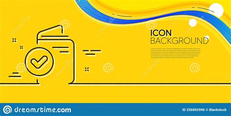 verification document line icon accepted passport sign minimal line