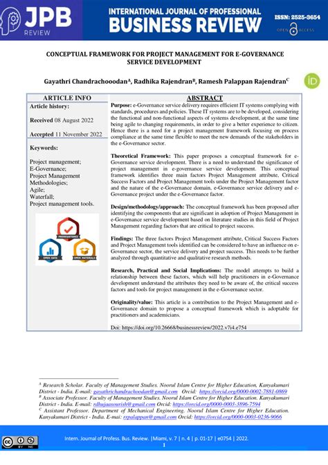 pdf conceptual framework for project management for e governance service development
