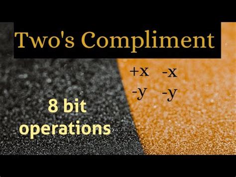 Two S Compliment Arithmetic Operations Numbering System YouTube